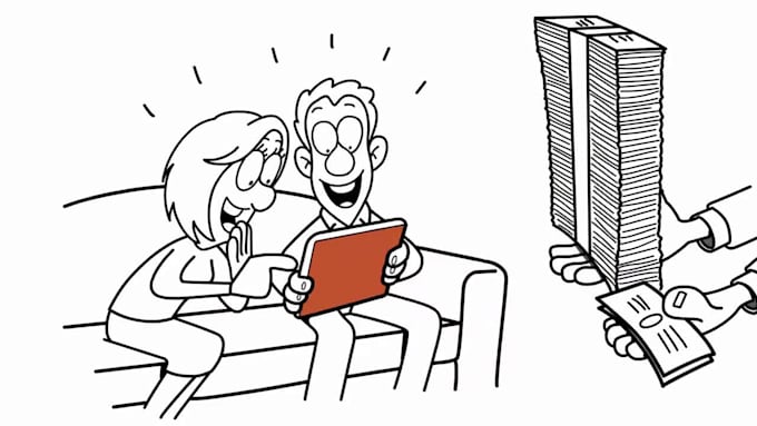 2d hand drawn animation, classical line art 2d explainer video ...