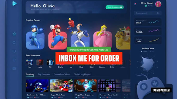 Create best game graphics ui ux design and game card design by ...