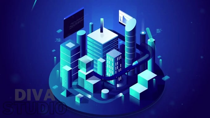 Create a unique 3d isometric animation video 3d isometric 3d animation ...