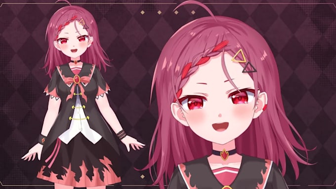 Draw and rig custom live2d vtuber model, 2d vtuber model, live2d vtuber ...