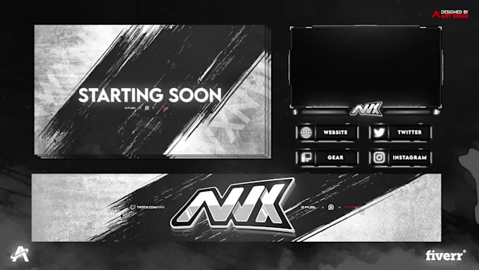 Design a professional animated twitch overlays, mascot logo by Art ...