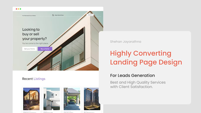 Design a lead generation landing page using figma by Shehan1224 | Fiverr
