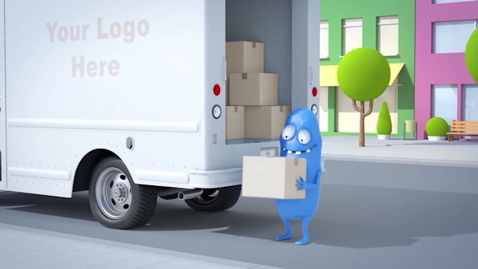 Create transport logistics and trucking logo animation by ...