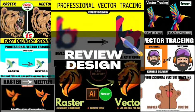 Do great manual vector tracing of logo by Njawarazi | Fiverr