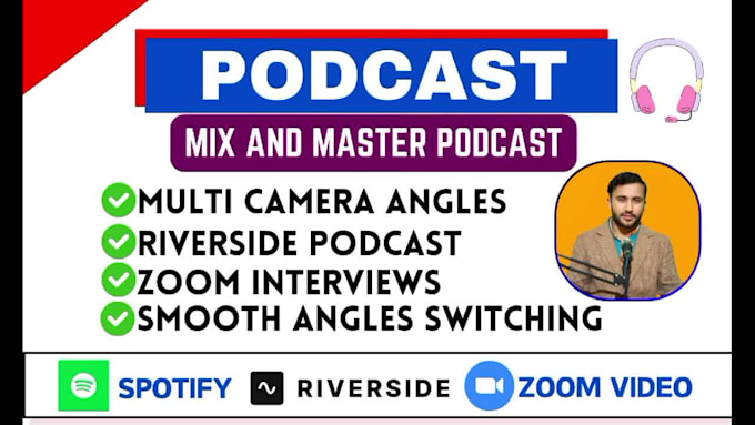 Do multi camera podcast video editing and riverside podcast editing by ...