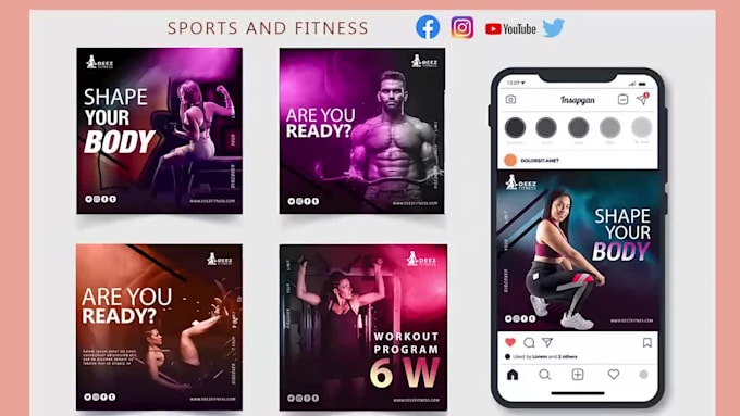 Design 20 instagram content ad post designs by Deezfvr90 | Fiverr