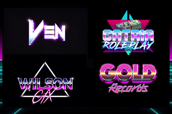 Do 3d retro 80s logo creation for business or company by Gfx80s | Fiverr