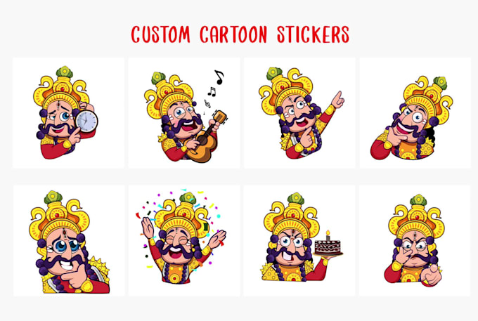 Create custom cartoon stickers for whatsapp twitch emotes by ...