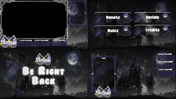 Create cute animated vtuber screens and overlays commission by Niru ...