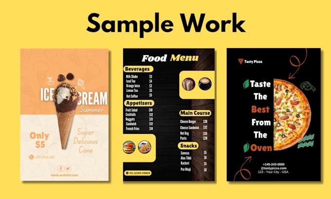 Make food poster design,foodflyer,social media ad in 12 hour by Ankush ...