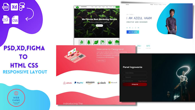 Convert xd to html, figma to html, psd to html by Web_gang | Fiverr