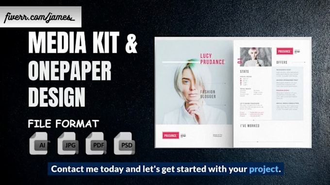 Write and design media kit for influencer, one sheet for artists, epk for brand by James_p_ | Fiverr