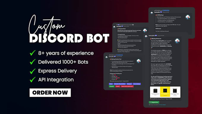 Create you a custom discord bot by Xgamersx | Fiverr