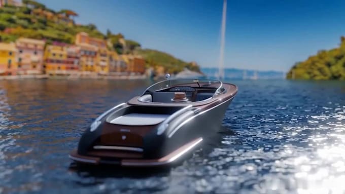 Render 3d ship design, 3d water product, 3d yacht animation, 3d boat ...