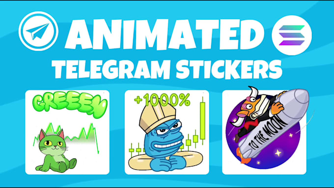 Do telegram animated stickers for your crypto meme coin by Editz_by ...