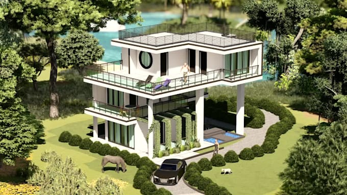 Revit Mansion House Designs Small House (revit 3d) In Revit | Free