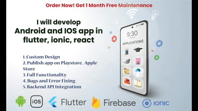 Develop android and ios app in flutter, ionic, react native by ...