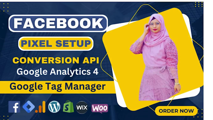 Setup meta facebook pixel conversion api ga4 with gtm fix pixel by Dm_diluara | Fiverr