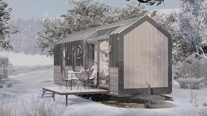 Do a stunning rendering of your tiny house, studio house by Burakarif ...