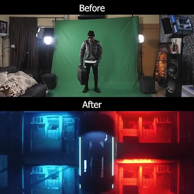 Do green screen, vfx, green screen, green screen animation, 3d ...