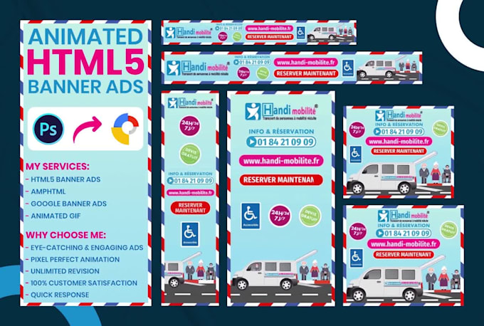 Design animated html5 banner ads for google display ads by Bodiud_jamman | Fiverr