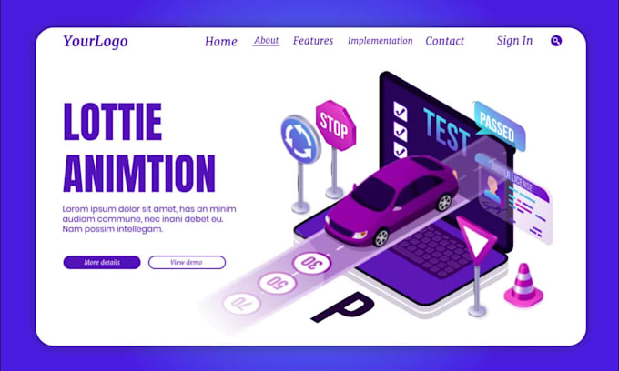 Create Lottie And Website Animation And Home Page Animation By