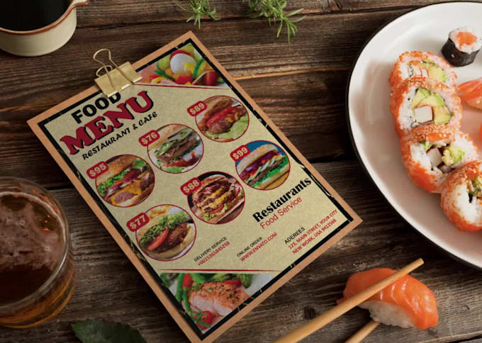 Design a perfect food menu,restaurant menu, digital menu,price list or ...