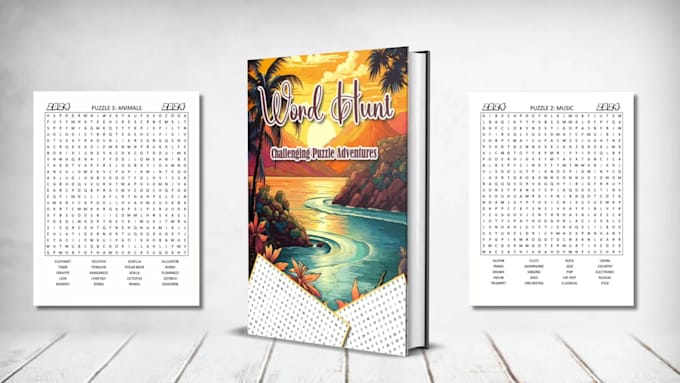Create 100 niche based word search puzzles for kdp by Oumairi | Fiverr