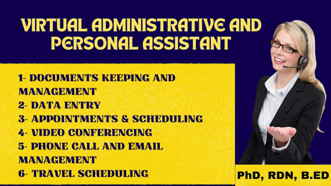 Be your reliable personal and administrative virtual assistant by ...