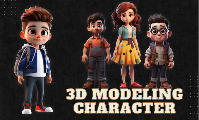 Design 3d modeling character cartoon for 3d game, printing and ...