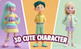 Design 3d cute character modeling, animal, chibi, and mascot in cartoon style by Birrumadani ...