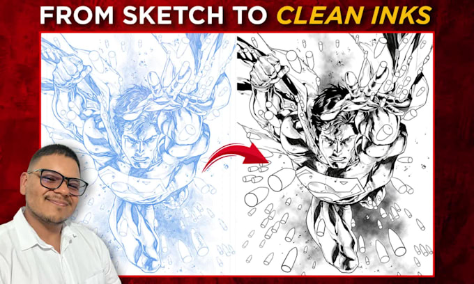 Professionally ink your detailed sketches or pencil drawings by Artwil ...