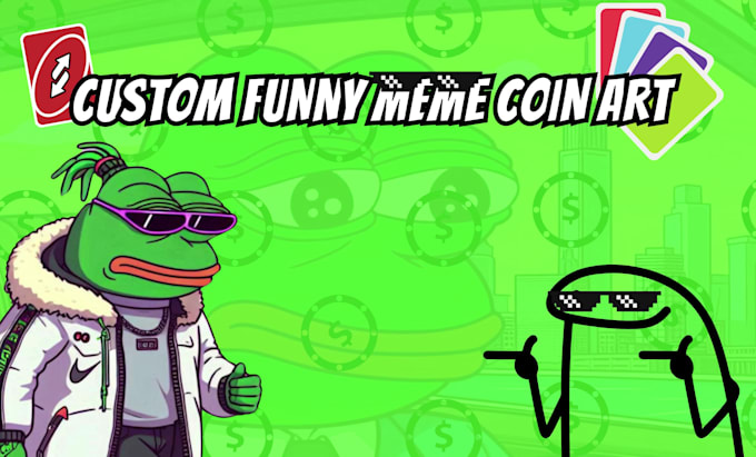 Create custom funny meme coin character cartoon art for website, social ...