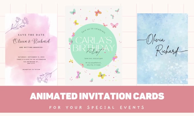 Design custom animated invitation cards for your special events by ...