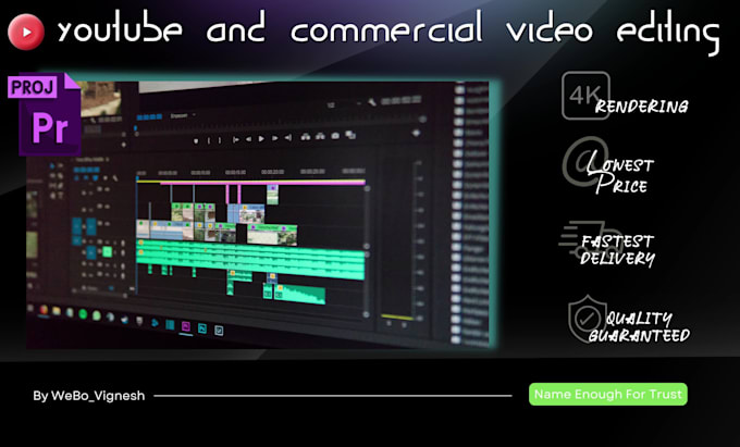 Do youtube and commercial video editing by Webo_vignesh | Fiverr