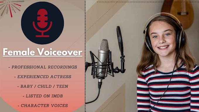 Record girl voiceover of young female child by Essjaysee | Fiverr