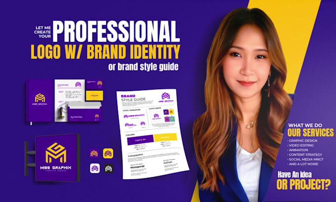 Design professional logo with brand identity or brand style guide by ...