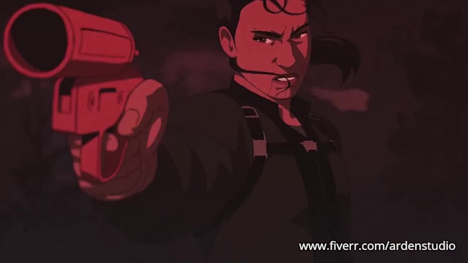 Create 2d animated music video, cartoon animation, anime fighting ...