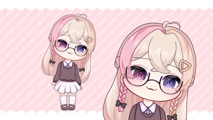 Draw and rig your chibi vtuber model in live2d by Shierypop | Fiverr