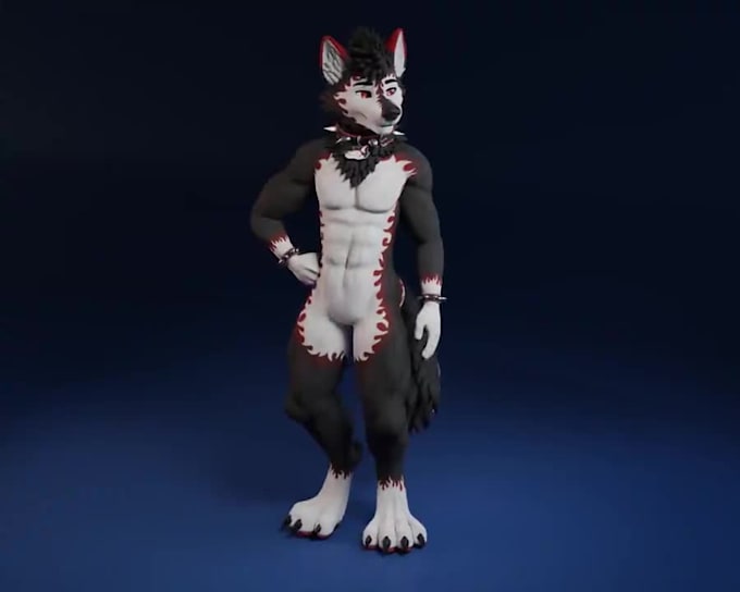 Do custom furry vrchat avatar furry avatar vrc avatar fursona nsfw vtuber ffix by Bakie_expert ...