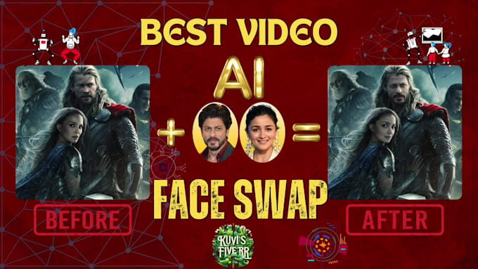 Create a mesmerize face swap video using ai by Kuvithan | Fiverr