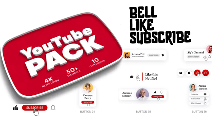 Make trendy youtube bell like subscribe button animation by M_ugly | Fiverr