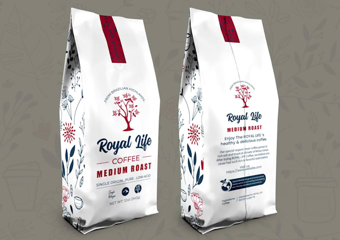 Create modern coffee packaging and labels by Chandvirus | Fiverr
