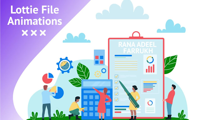 Craft professional lottie files animation, json, vector, ai svg or gif ...