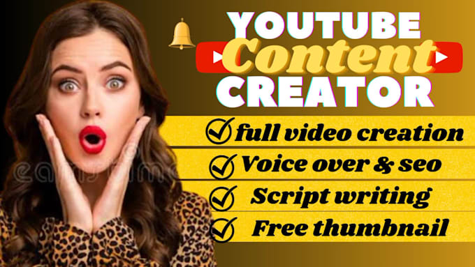 Be your youtube video content creator or video editor by Graphics7hub | Fiverr