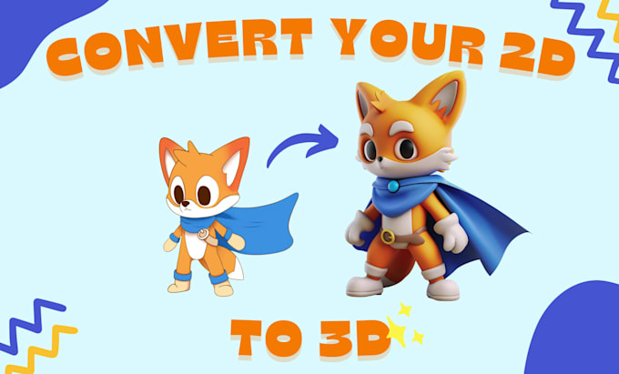 Convert your 2d art to 3d character with cartoon style by Voxel_studios ...