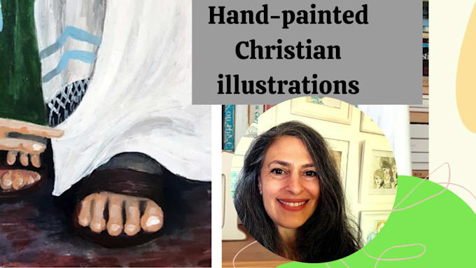 Create inspiring painted christian illustrations by Nadeneester | Fiverr