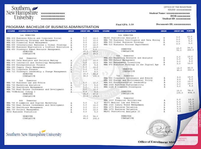 Design college transcript, university transcript and school application ...