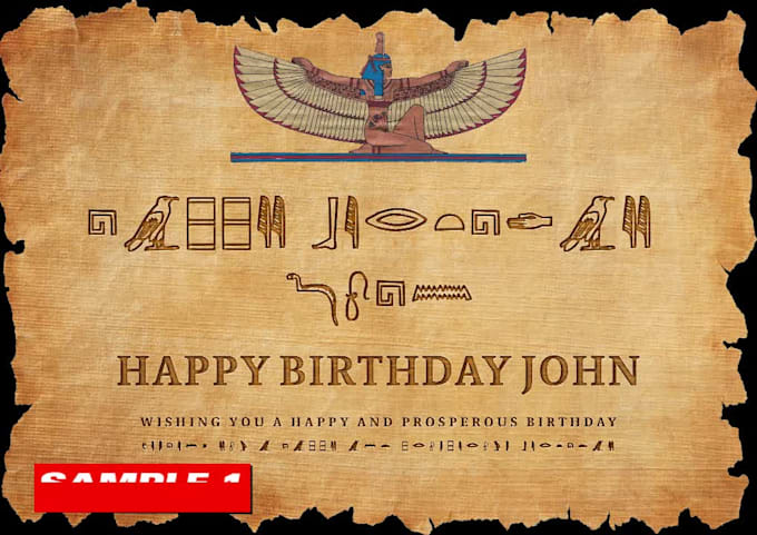 Craft egyptian hieroglyphic art by Mohammedsattar9 | Fiverr