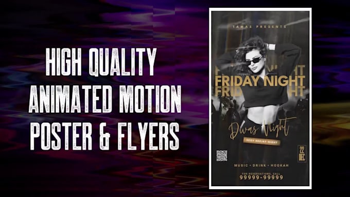Create animation motion poster flyer events, party club by Nickshot_yt ...